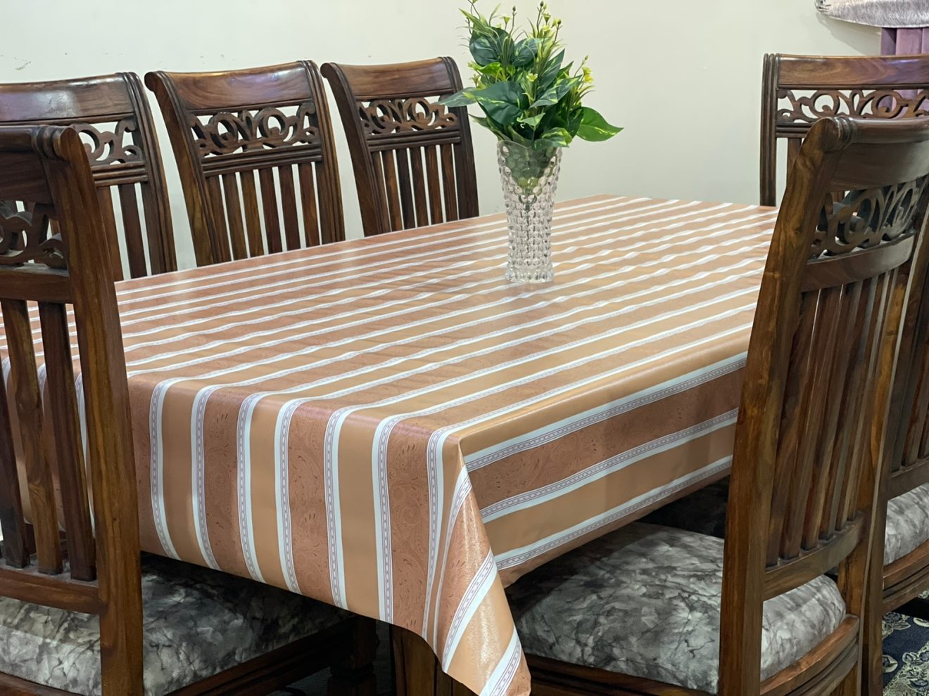 Dining Table Cover for 6 Seater Rectangle (60 x 90) Inches Dining Table ...