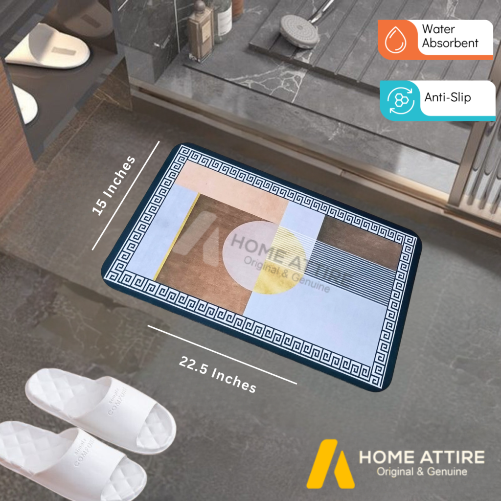 Water Absorbent Anti-Slip Kitchen and Bathroom Floor Mat