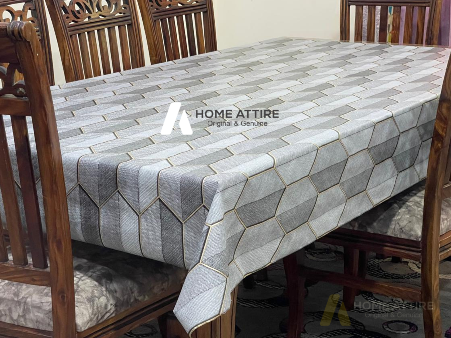 Hexagon Cube Dining Table Sheet 4 Seater, 6 Seater and 8 Seater